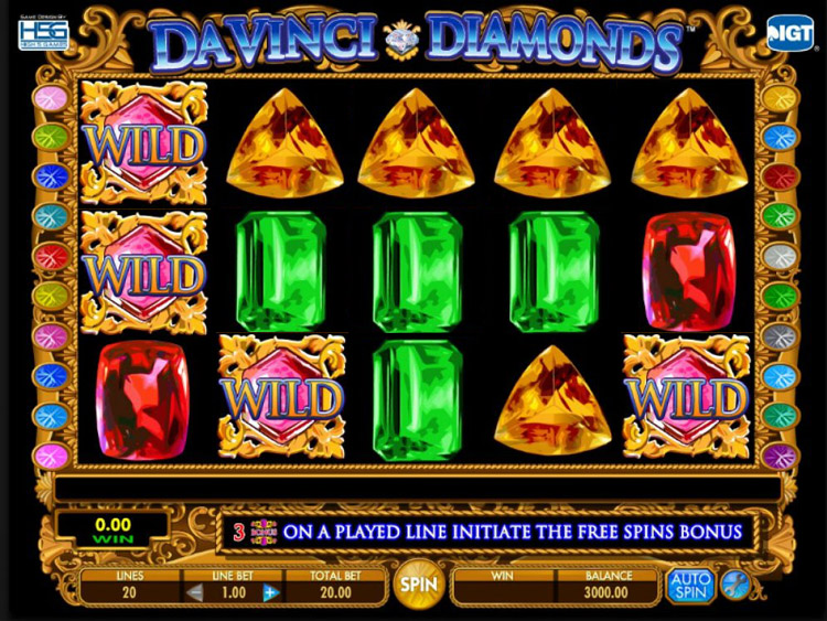 Play Da Vinci Diamonds at Slingo | Online Slots and Casino